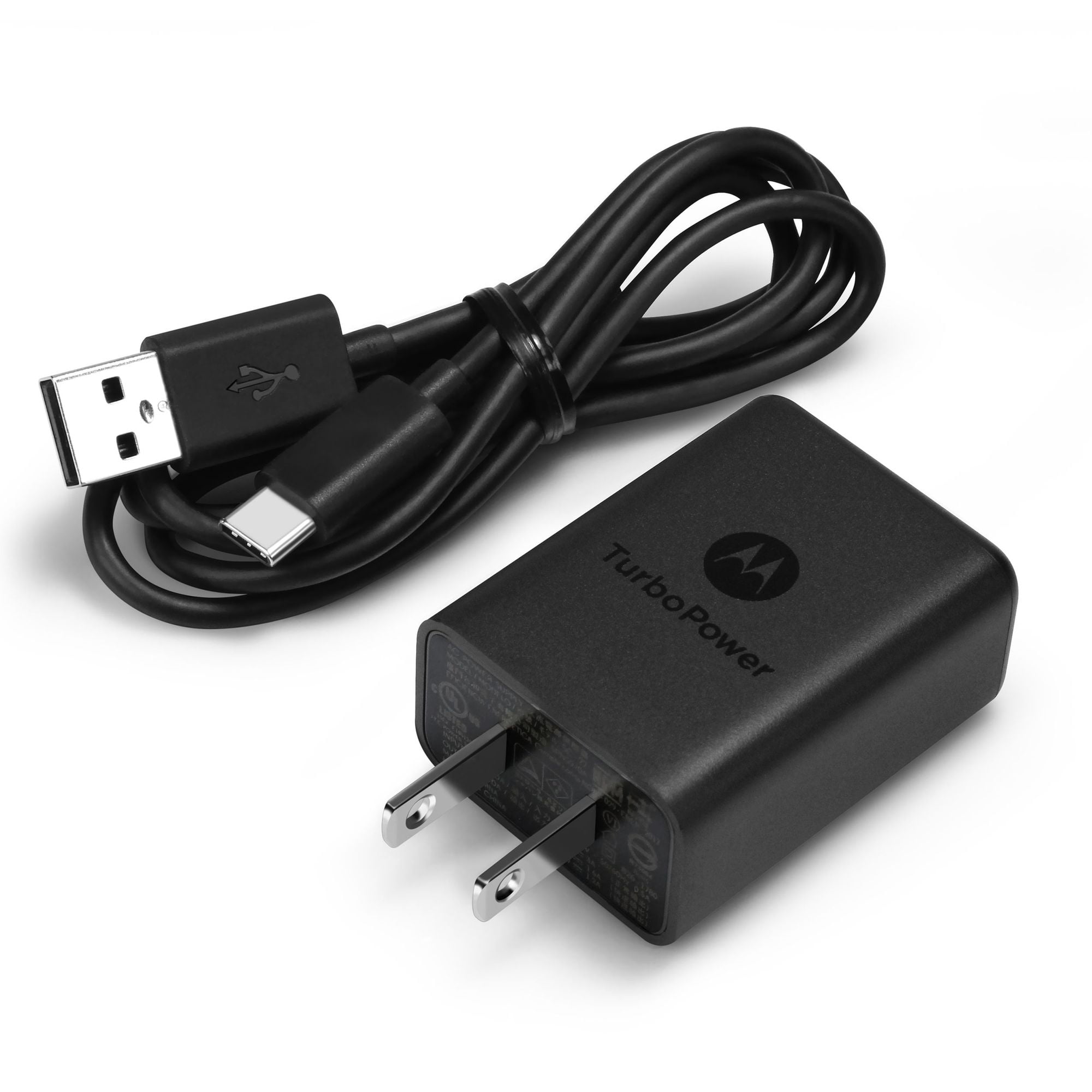 Motorola Turbo Wall Charger with USB Type-C Cable, Travel Adapter OEM ...
