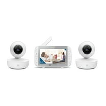 "Babysense 4.3"" Split Screen Baby Monitor with 2 PTZ Cameras, Long ...