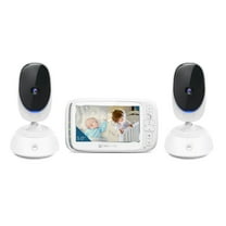 "Babysense 4.3"" Split Screen Baby Monitor with 2 PTZ Cameras, Long ...