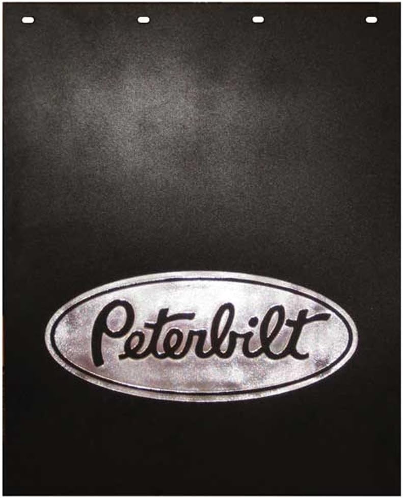Motors 24" x 30" Black & Silver Poly Semi Truck Mud Flaps-Pair ...