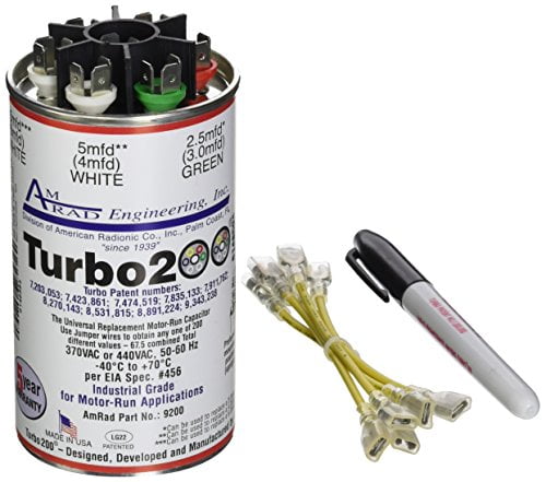 - Motors & Armatures 12200 Turbo 200 2.5/5/5/10/20/25 MFD Capacitor ...