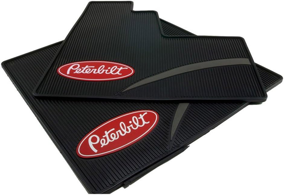 Motors OEM Day Cab Logo Sleep Ribbed Semi Truck Vinyl Rubber Floor Mats ...