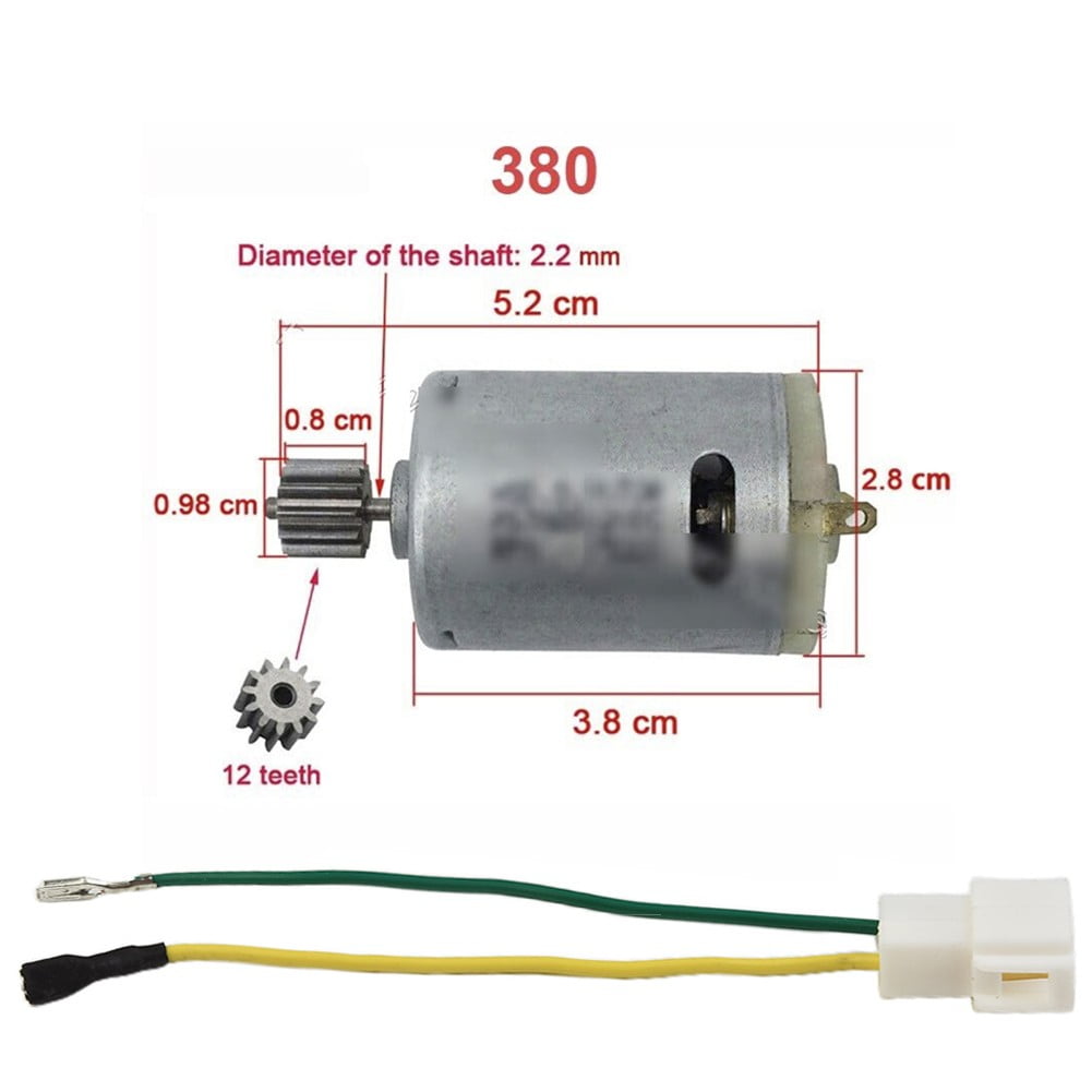 Motors for Kids Electric Car 550 RS390 RS380 12V 6V DL555 24V 10 Teeth ...