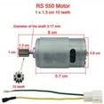 Motors for Kids Electric Car 550 RS390 RS380 12V 6V DL555 24V 10 Teeth ...