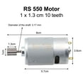 Motors For Kids Electric Car 550 Rs390 Rs380 12V 6V Dl555 24V 10 Teeth ...