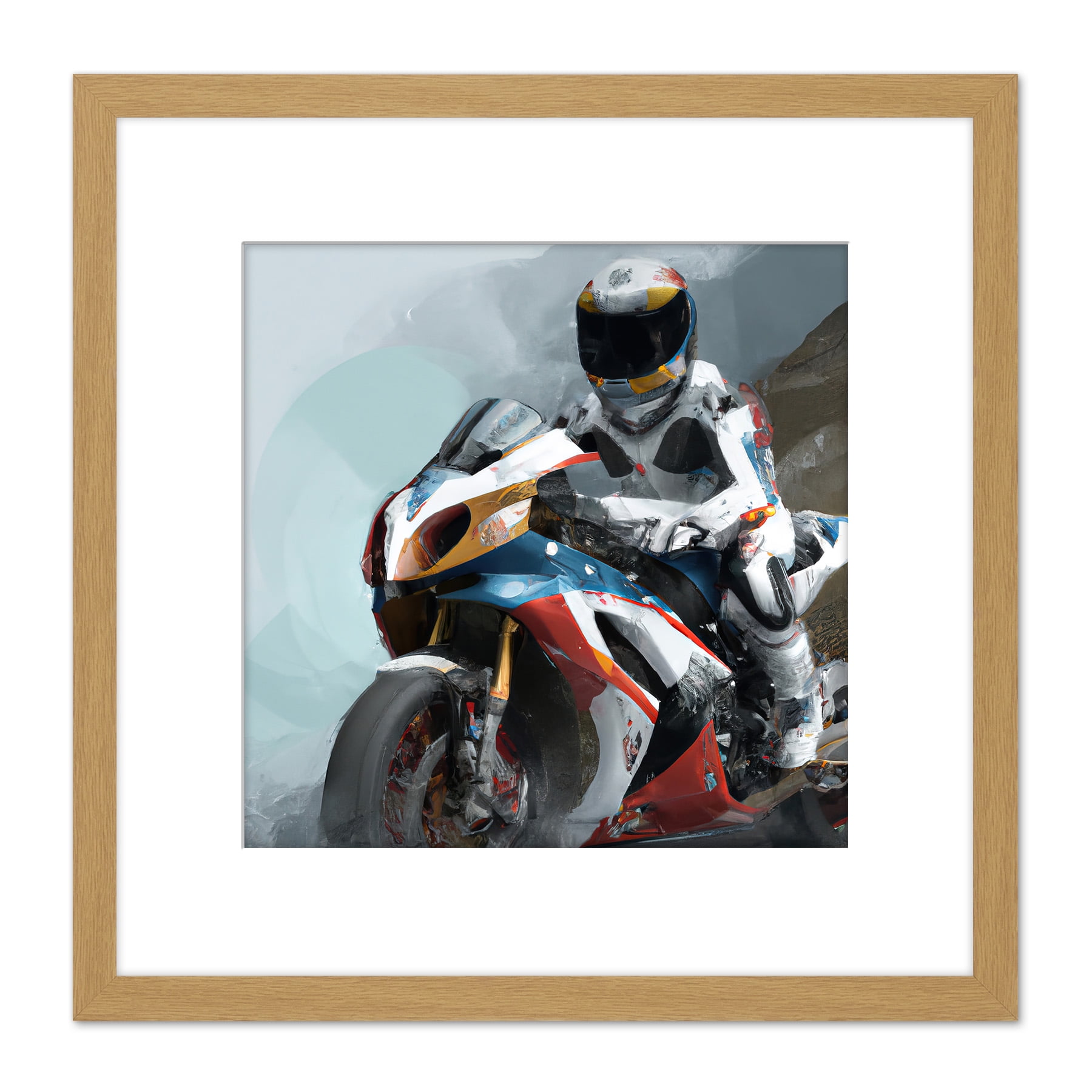 Motorsport Road Race Motorbike Oil Painting Daytona 200 Motocross ...