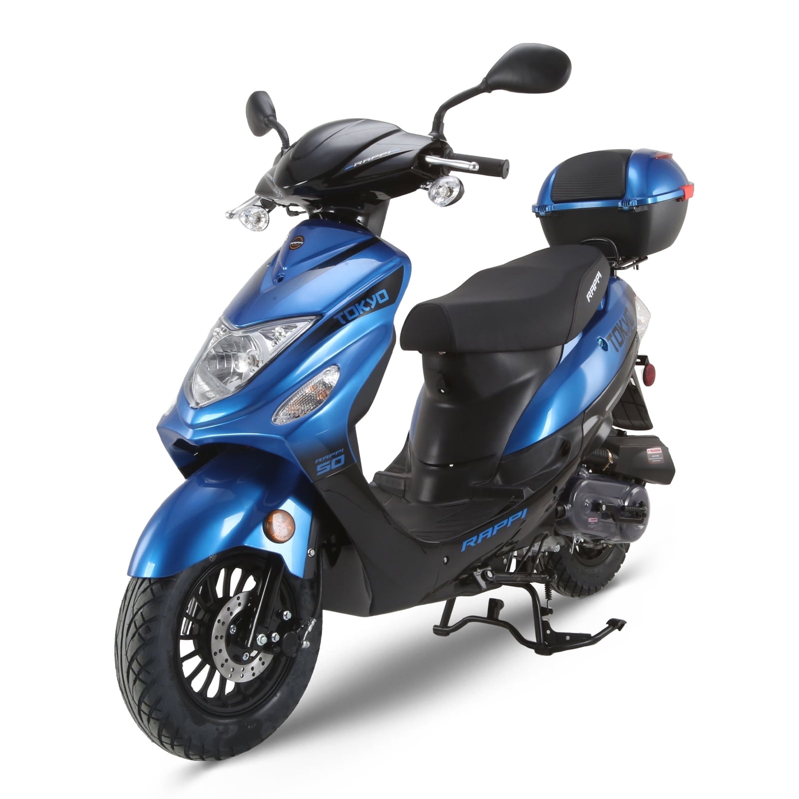 Motorsports 50cc Scooter Street Motorcycle Gas Moped 50cc Adult Bike with 12 inch Aluminum ...