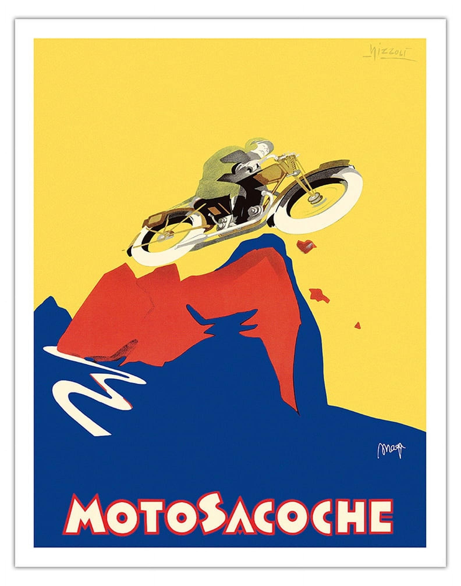 Motosacoche 346cc Swiss Motorbike - Vintage Motorcycle Poster by ...