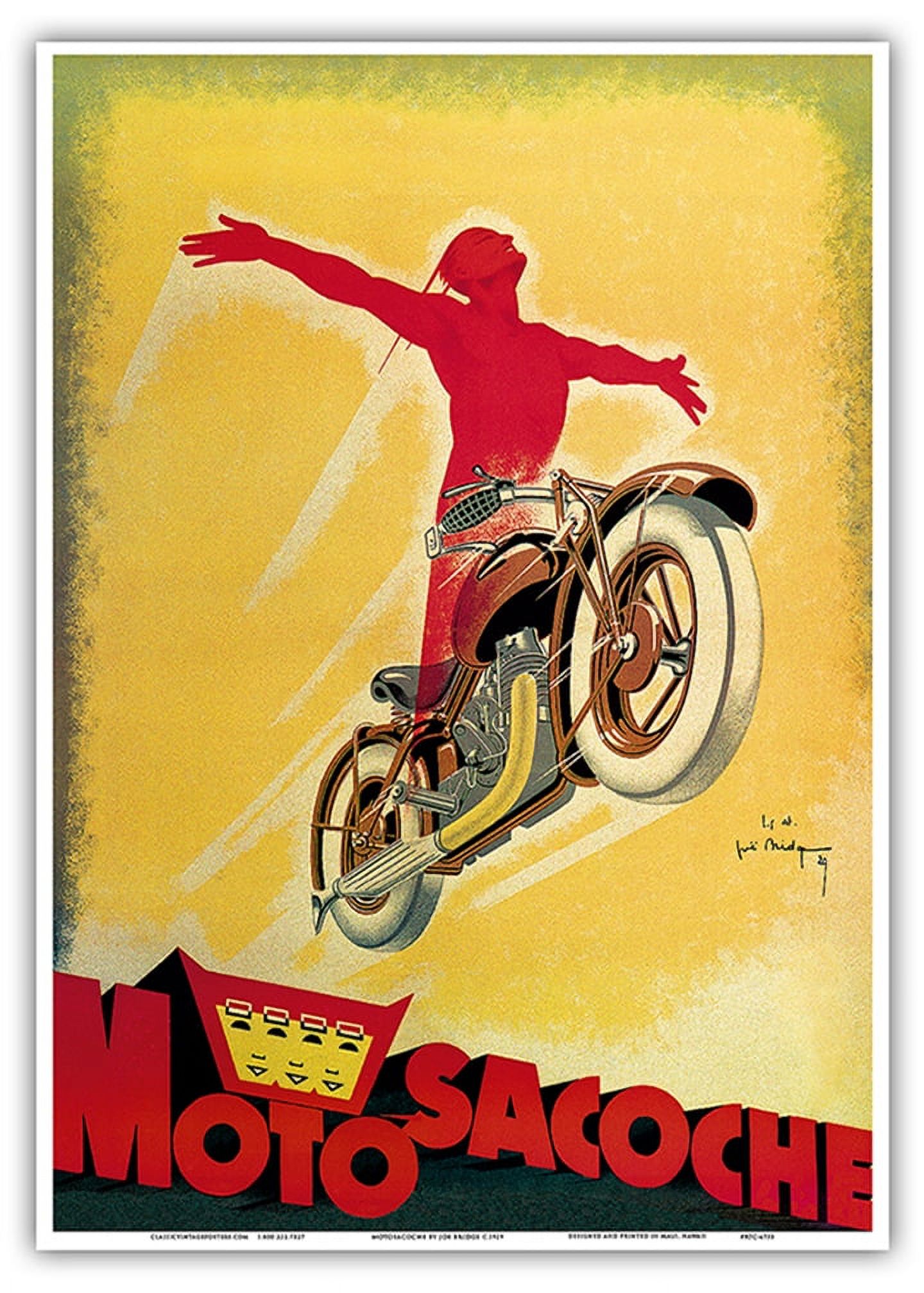 Motosacoche - Swiss Motorcycle Company - Vintage Advertising Poster by ...
