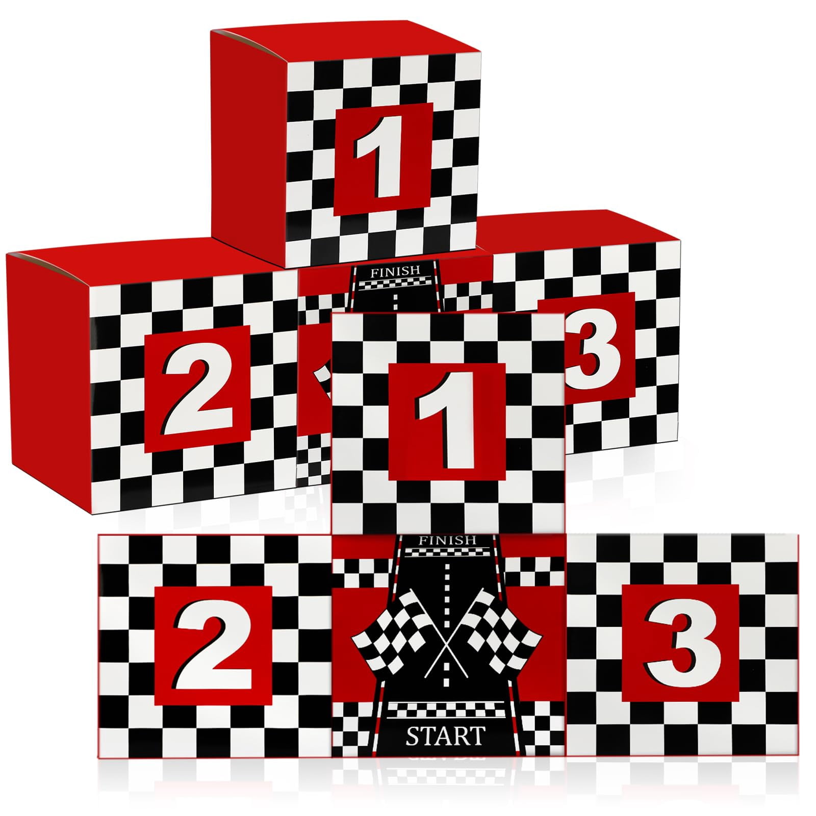 Mototo 8 Pcs Large Racing Car BSL1 Boxes Party Race Car Goodie Boxes ...