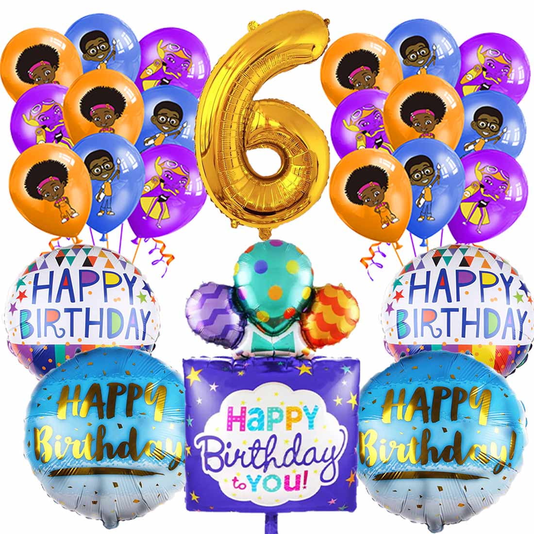 Motown Magic Balloons Party Supplies 6th Big Number Decorations Decor ...