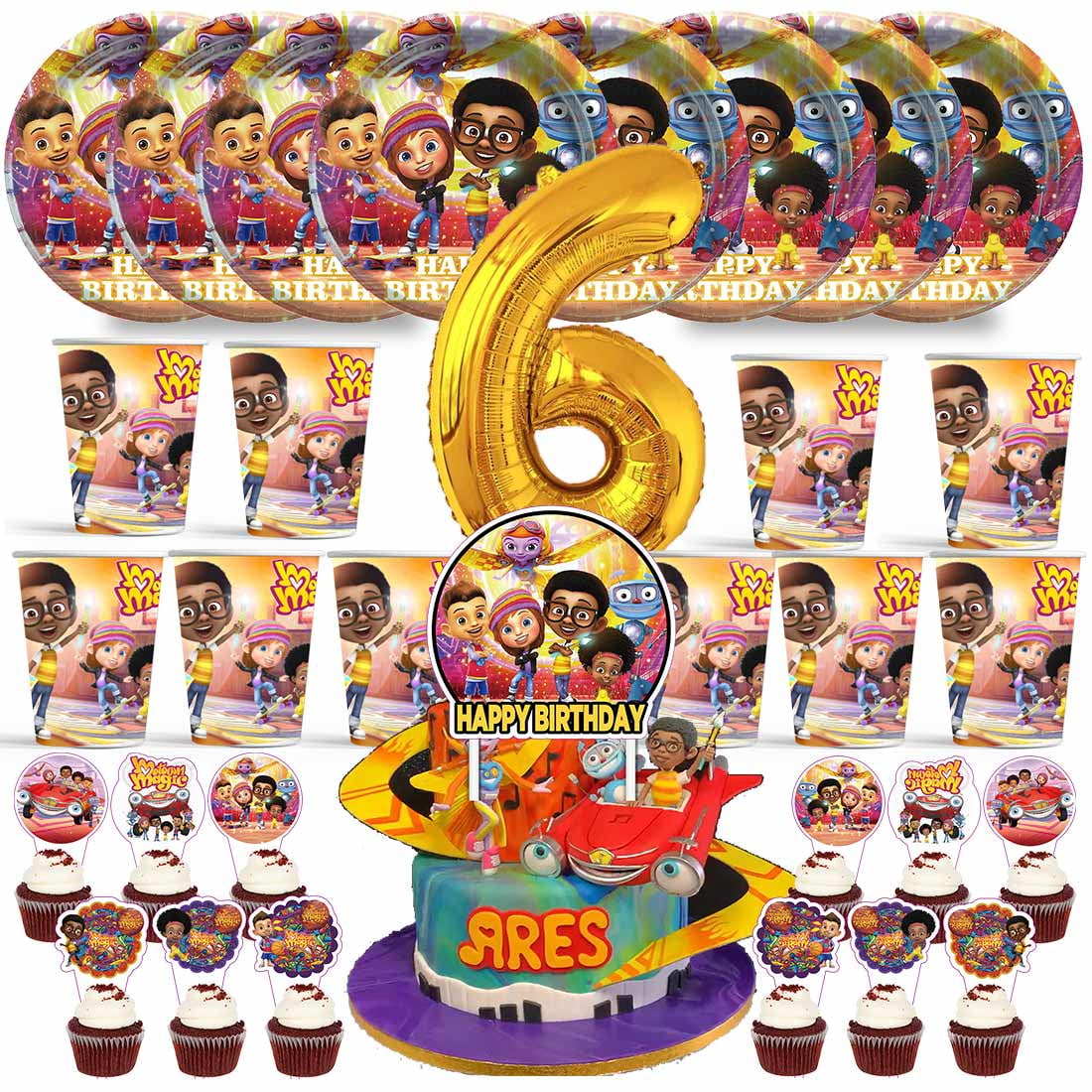 Motown Magic Birthday 6th Cups Party Supplies Plates Fans Decorations ...