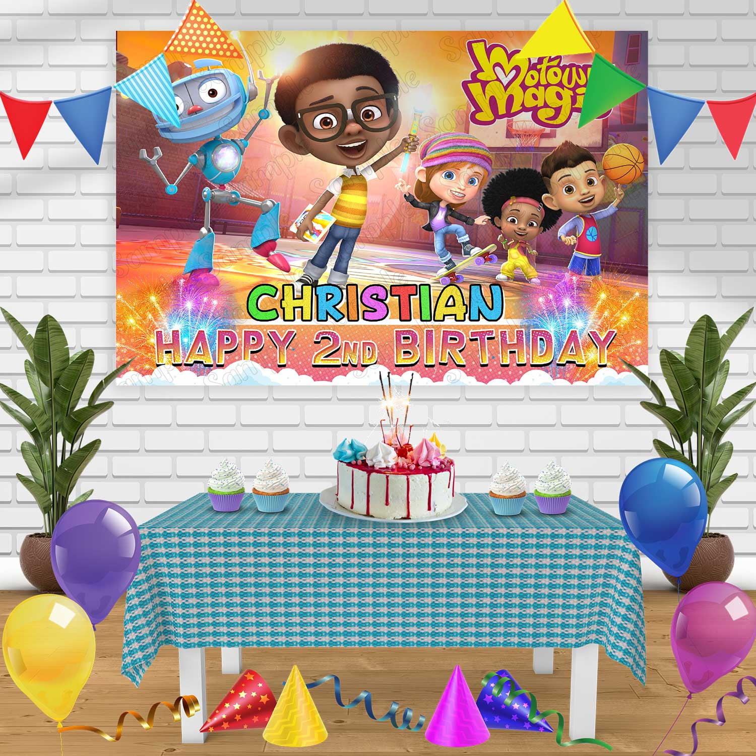 Motown Magic b Birthday Banner Personalized Party Backdrop Decoration ...