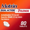 Motrin Dual Action with Tylenol, Ibuprofen & Acetaminophen, 80 Ct ...