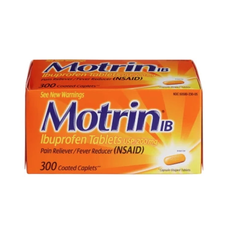 Motrin IB Ibuprofen 200 mg - 300 Coated Caplets HSA/FSA Eligible ...