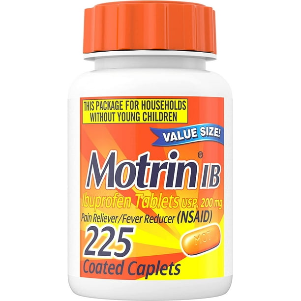 Motrin IB, Ibuprofen 200mg Tablets for Fever, Muscle Aches, Headache ...