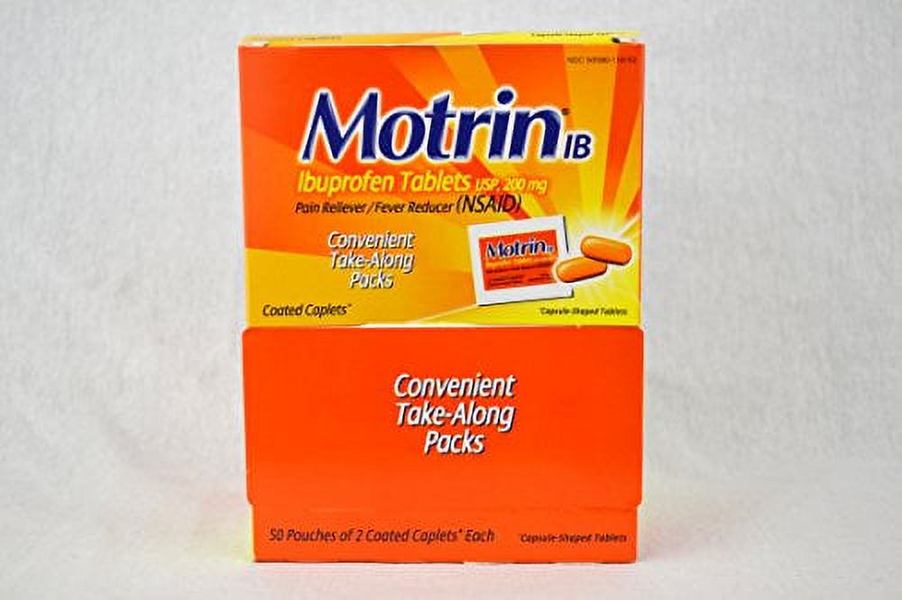 Motrin IB Pain Reliever Fever Reducer Ibuprofen Tablets (Pack of 2 ...