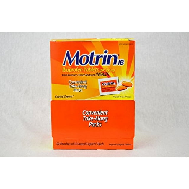 Motrin IB Pain Reliever Fever Reducer Ibuprofen Tablets (Pack of 2 ...
