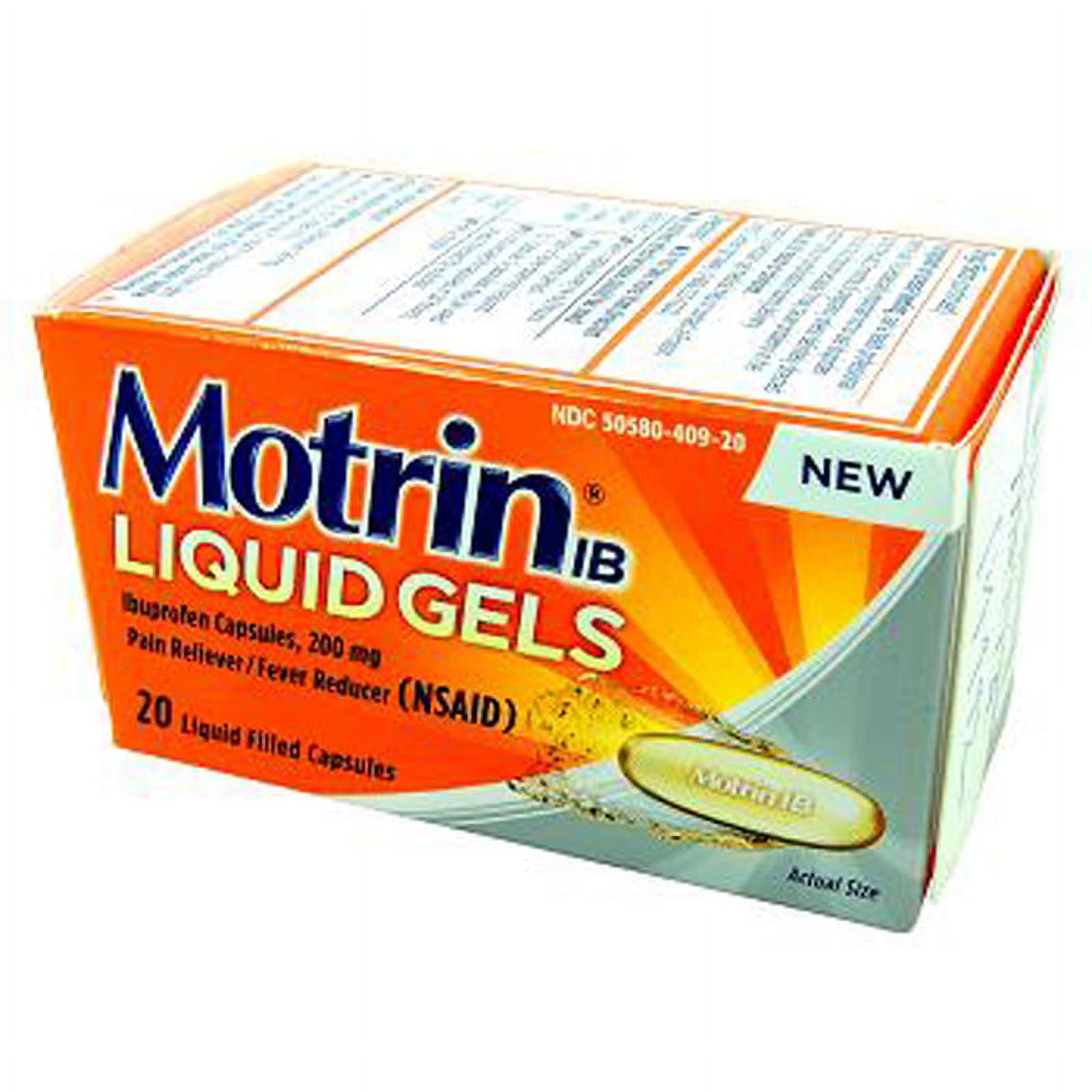 Motrin Ib, Liqui-Gels , Count 1 - Headache/Pain Relief / Grab Varieties ...