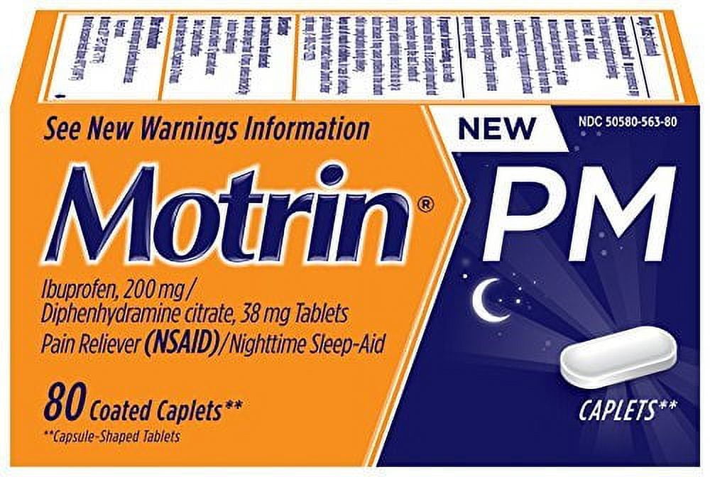 Motrin PM Caplets, Ibuprofen, Nighttime (Pack of 2) - Walmart.com
