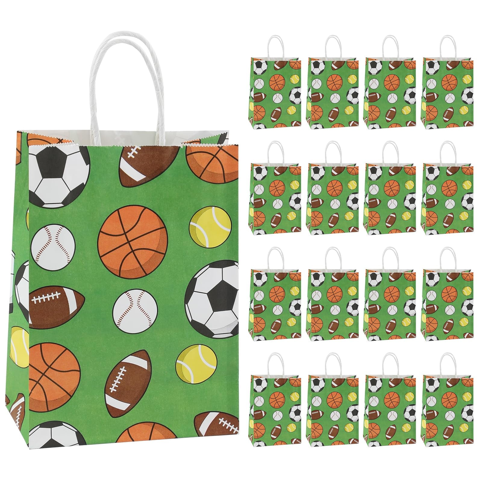 Motroce 16PCS Sport Party Favor Paper Bags, Sport Gift Bags, Sport ...