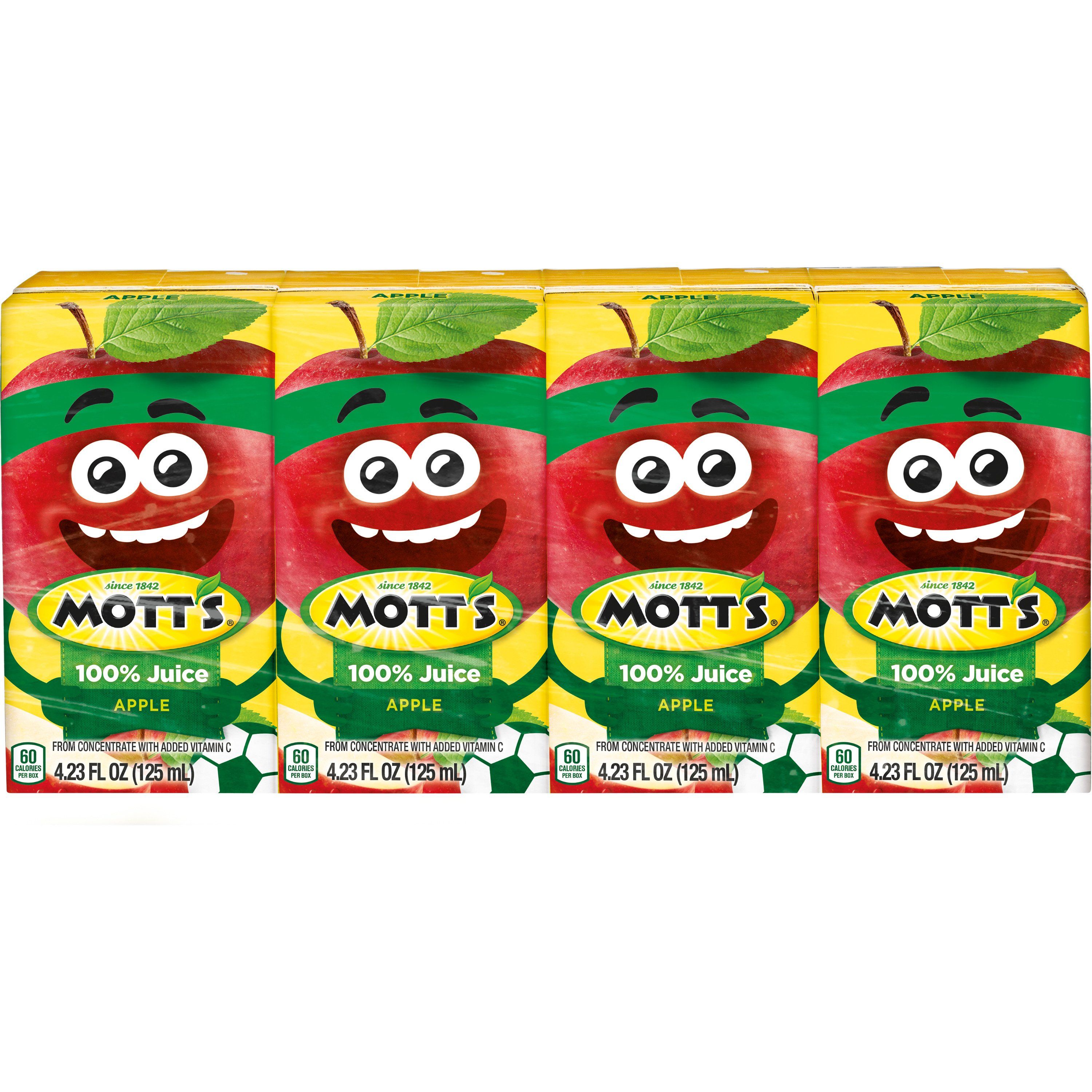 Mott's 100% Apple Juice 4.23 oz Mini Boxes - 4 pk (Pack of 1) - Walmart.com