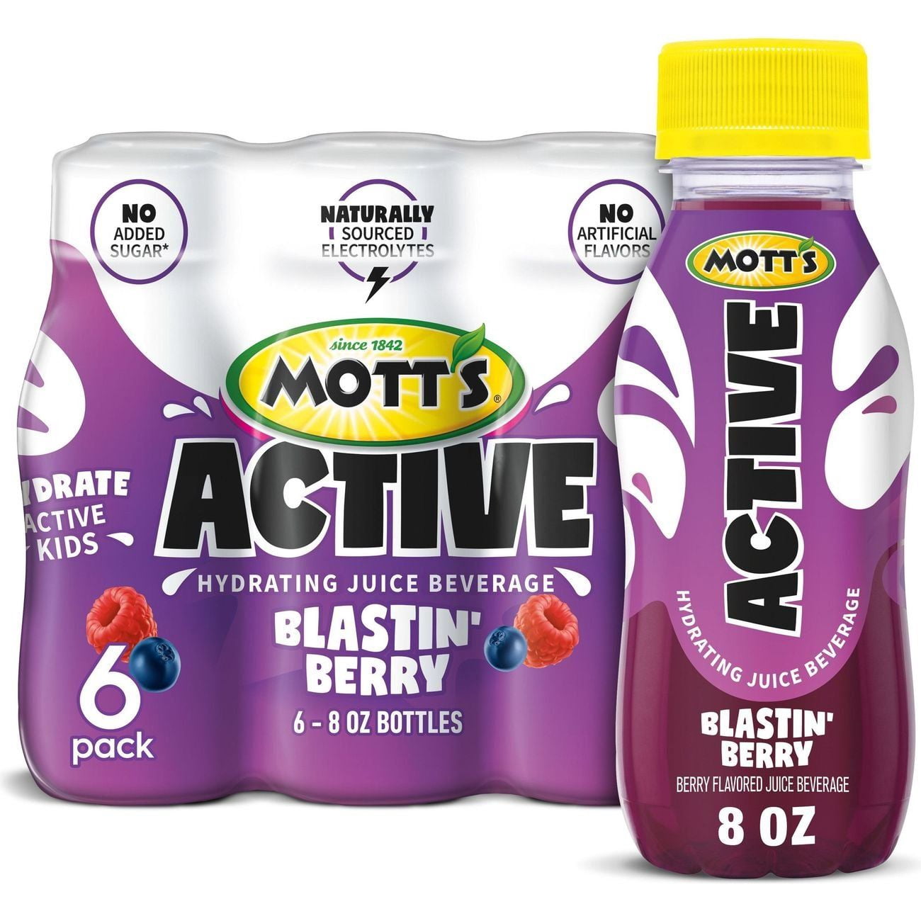 Mott's Active Hydrating Juice Beverage 6 pk Bottles - Blastin Berry - 8 ...
