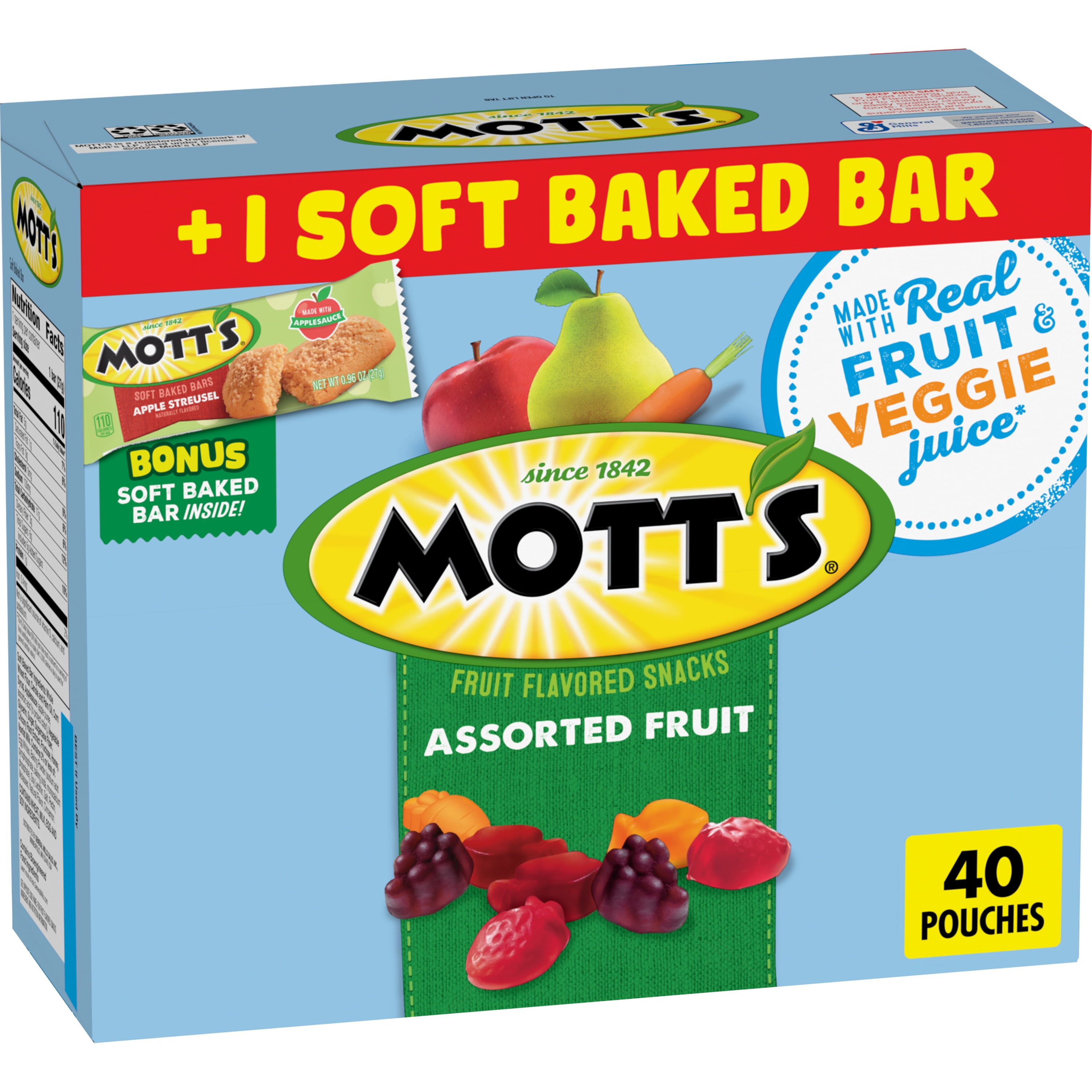 Mott's Assorted Fruit Flavored Snacks Bonus Pack - Walmart.com