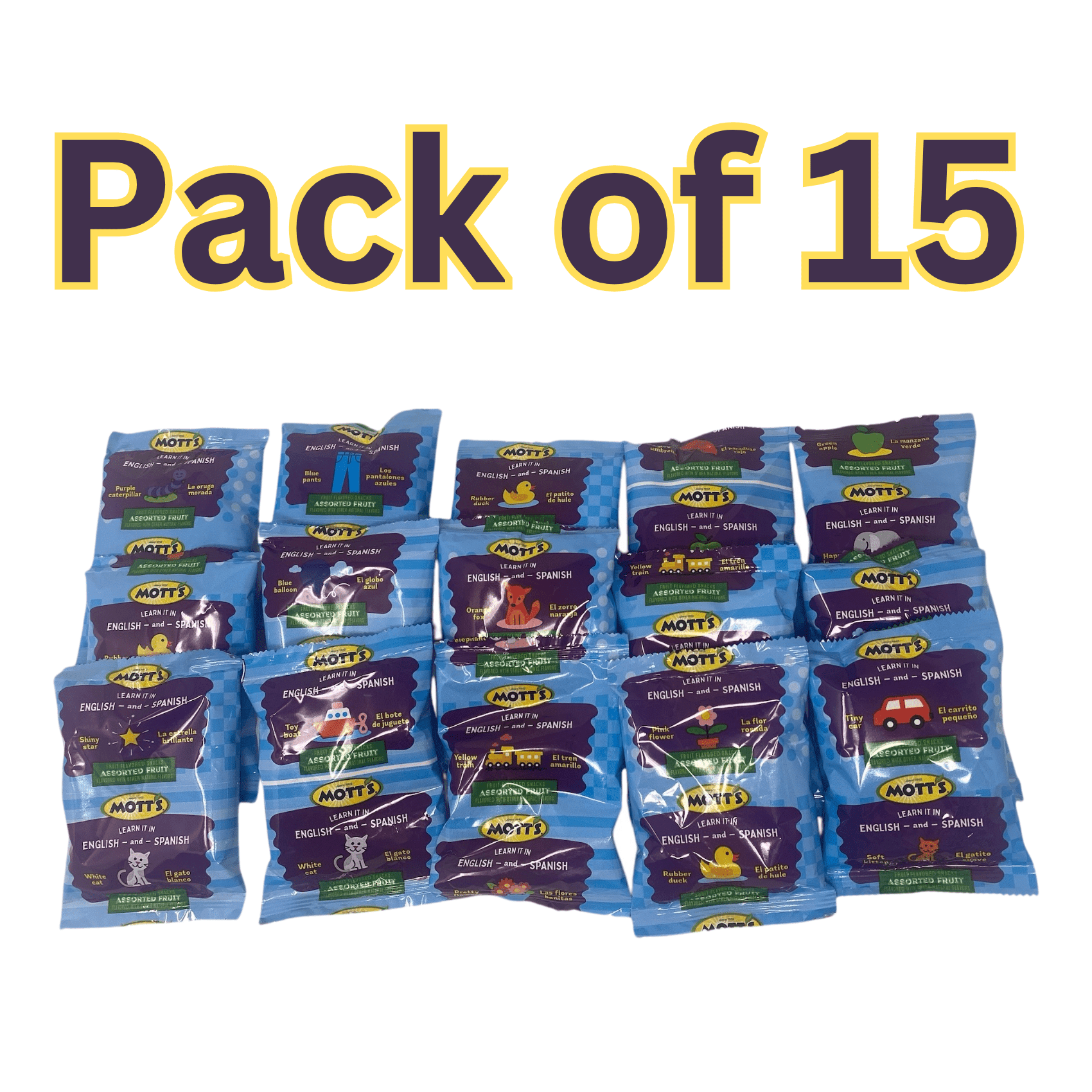 Mott's Assorted Fruit Snacks, 15 Count Pack – Made with Real Fruit ...