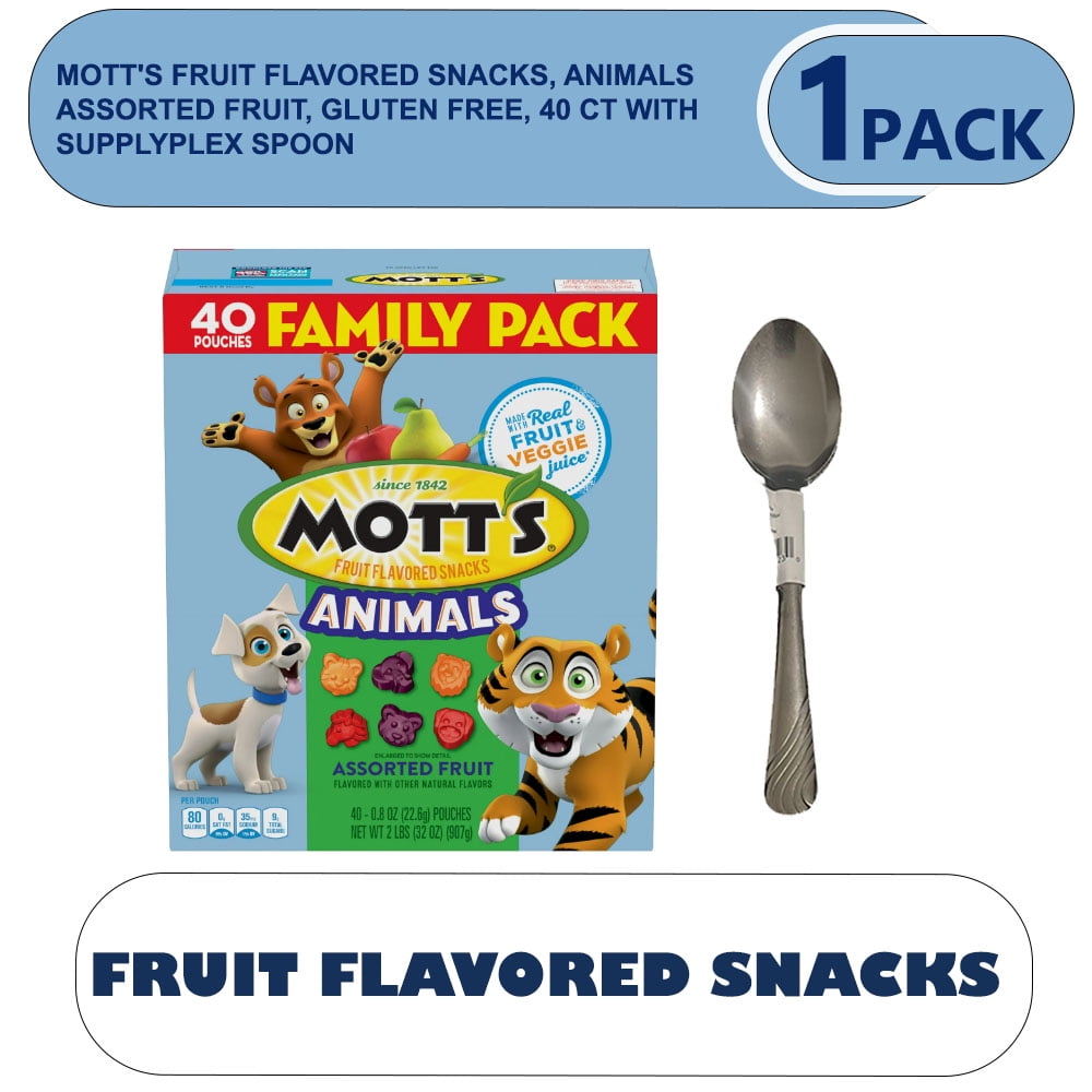 Mott's Fruit Flavored Snacks, Animals Assorted Fruit, Gluten Free, 40 ...