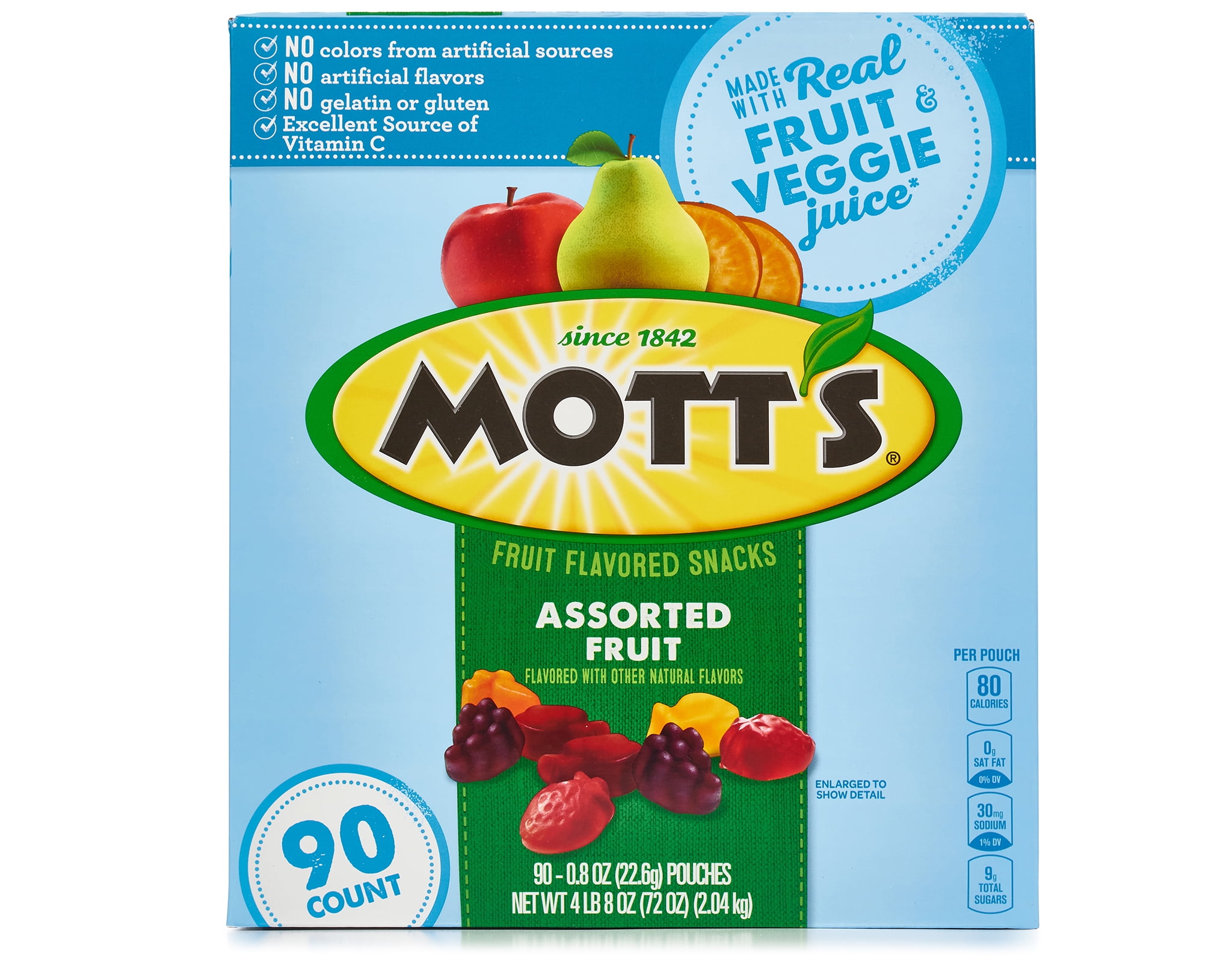 Mott's Fruit Flavored Snacks Assorted Fruit (90 ct.) - Walmart.com