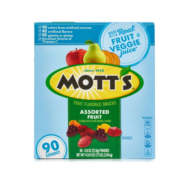Mott's Fruit Flavored Snacks Assorted Fruit (90 ct.) - Walmart.com