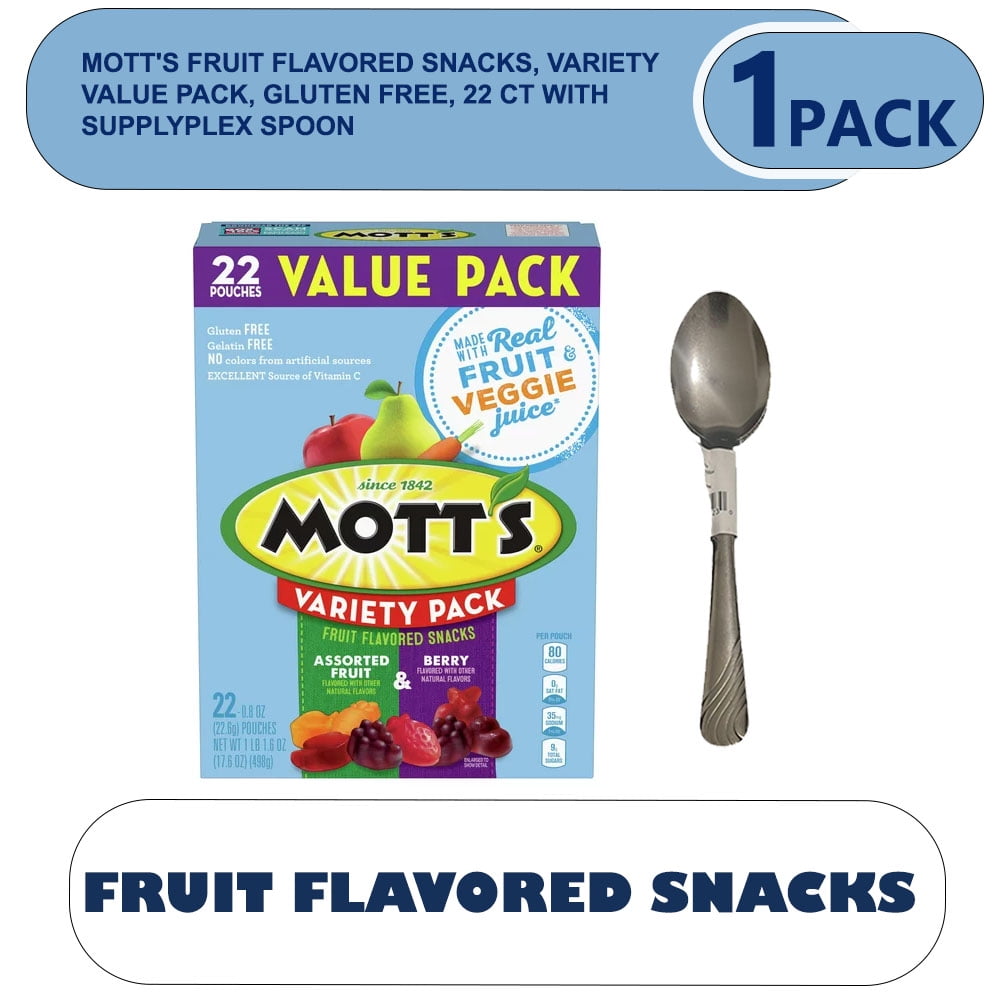 Mott's Fruit Flavored Snacks, Variety Value Pack, Gluten Free, 22 ct ...