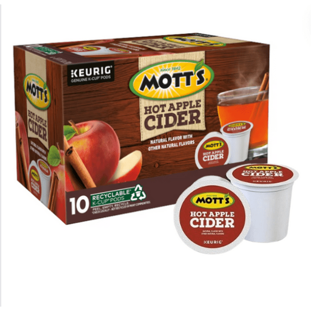 Mott's Hot Apple Cider, Keurig Single-Serve K-Cup Pods, 10 Count ...