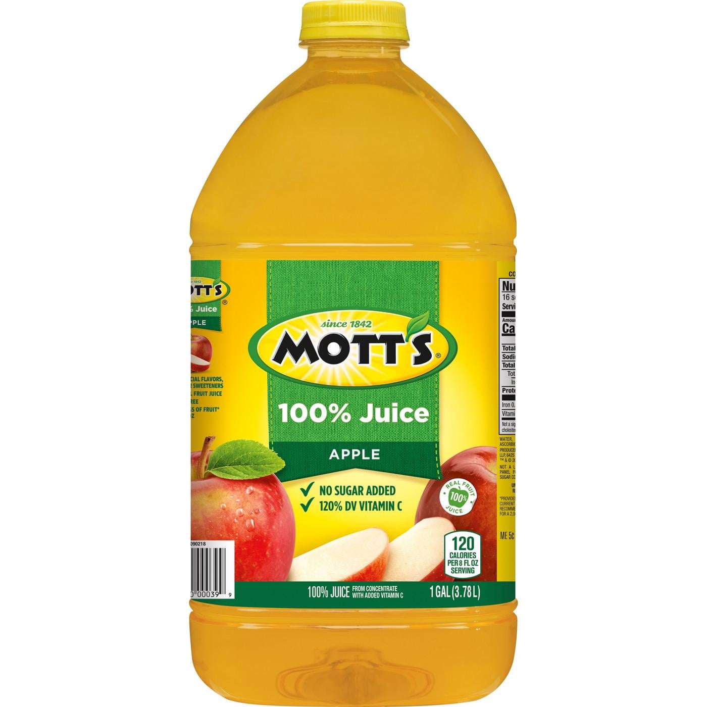 Mott's Original 100% Apple Juice - 128 oz - Walmart.com