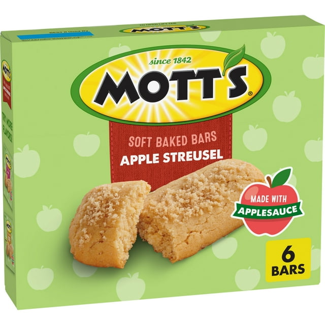 Mott's Soft Baked Bars, Apple Streusel, Made with Applesauce, 6 Ct, 5. ...