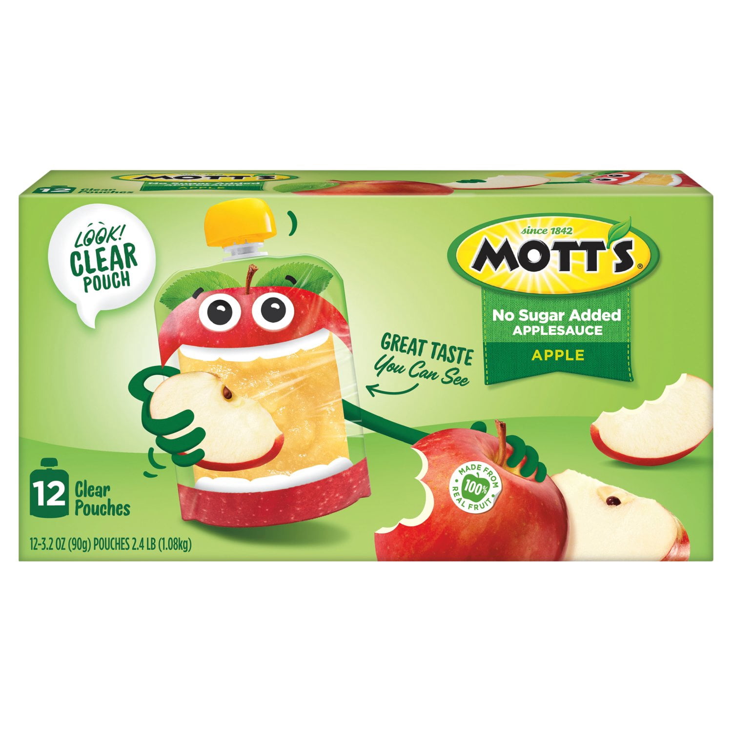 Mott's Unsweetened Applesauce Pouch 38 oz Package May Vary - Walmart.com