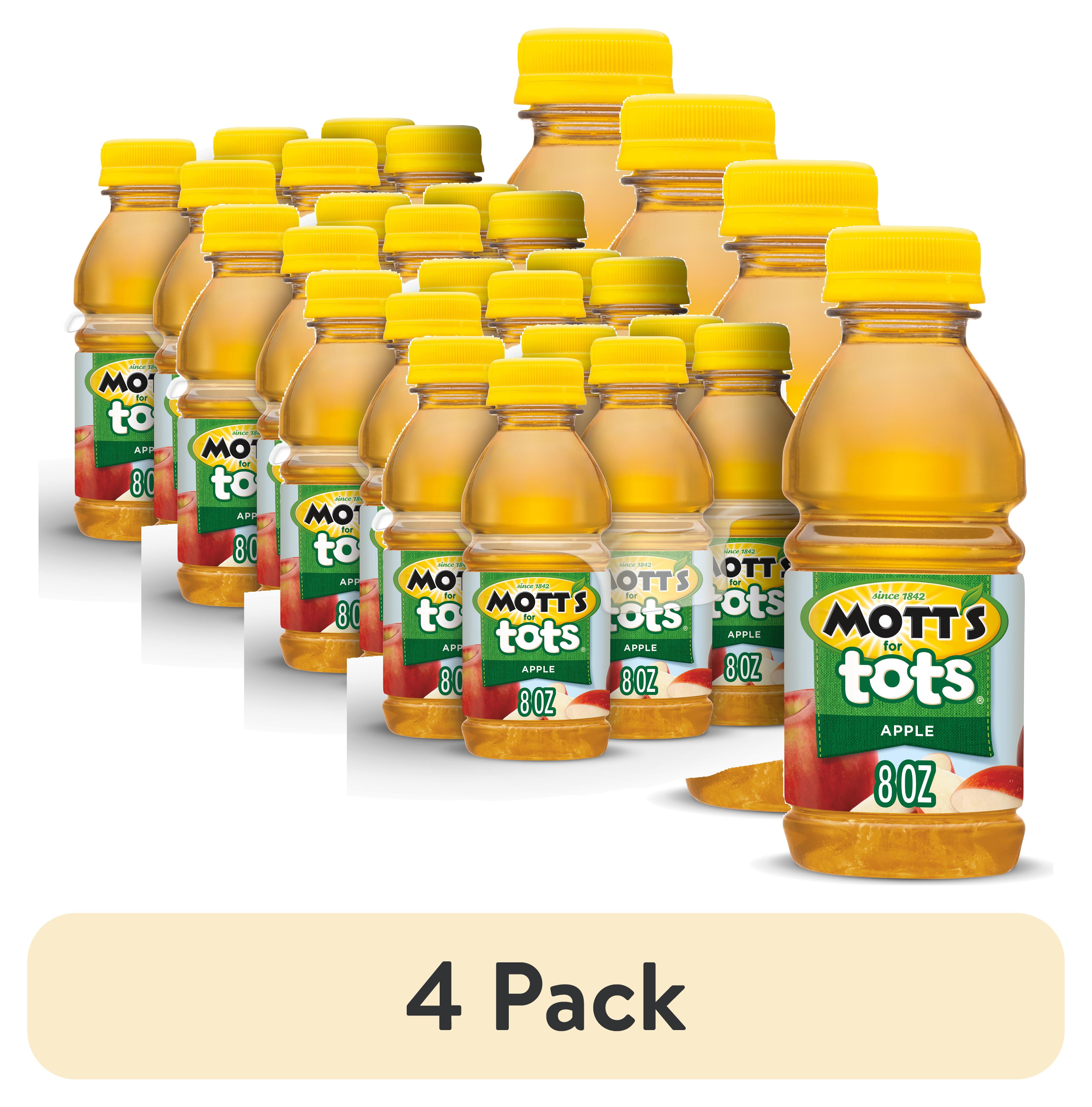 (4 pack) Mott's for Tots Apple Juice, 8 fl oz, 6 Count Bottles ...