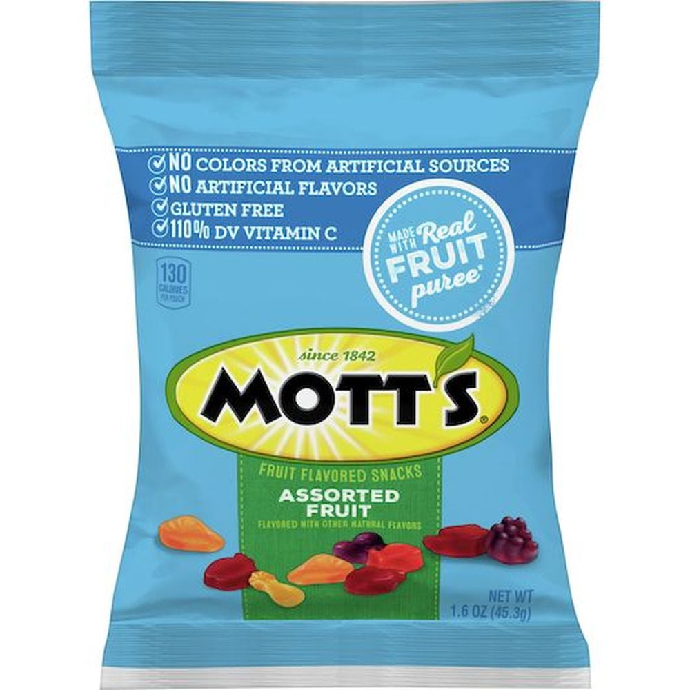 Motts Assorted Fruit Snacks 1 6 Ounce 144 Per Case