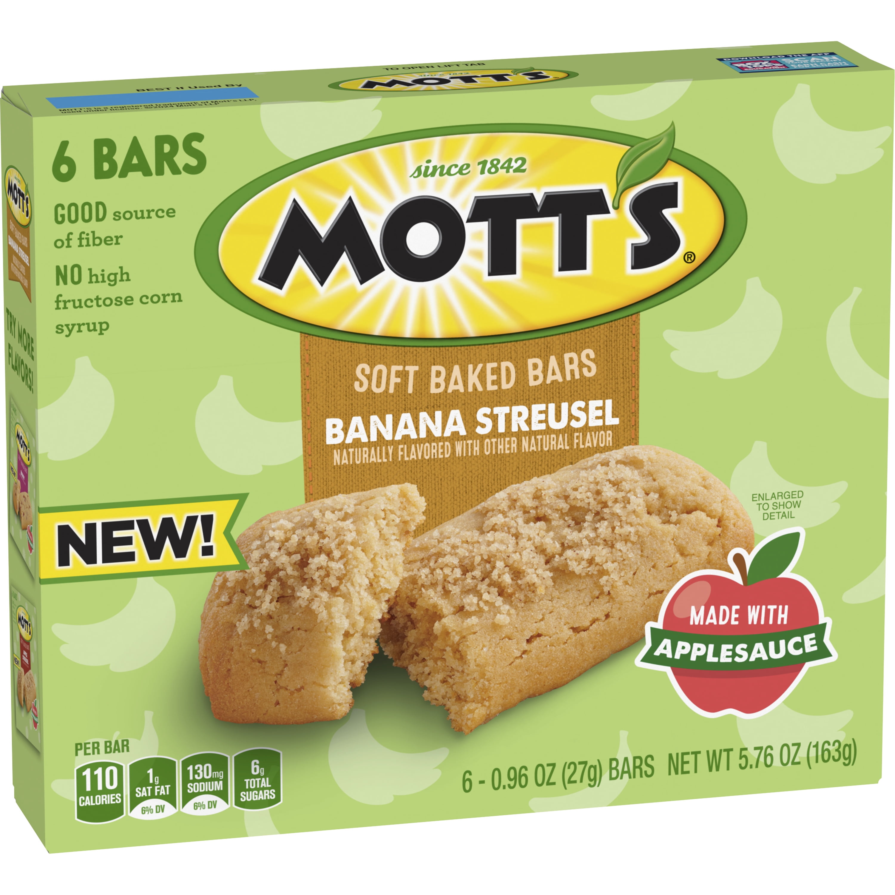 Motts Soft Baked Bar Banana Streusel - Walmart.com