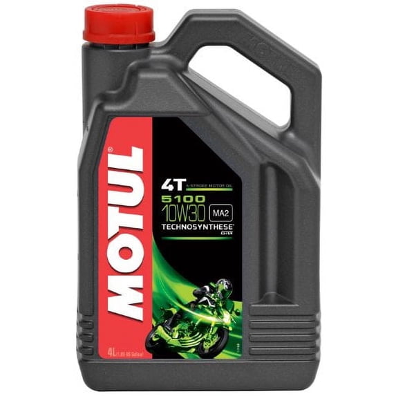 Motul 5100 4T Synthetic Blend Oil, 10W-30, 4L, Ester Technology for ...