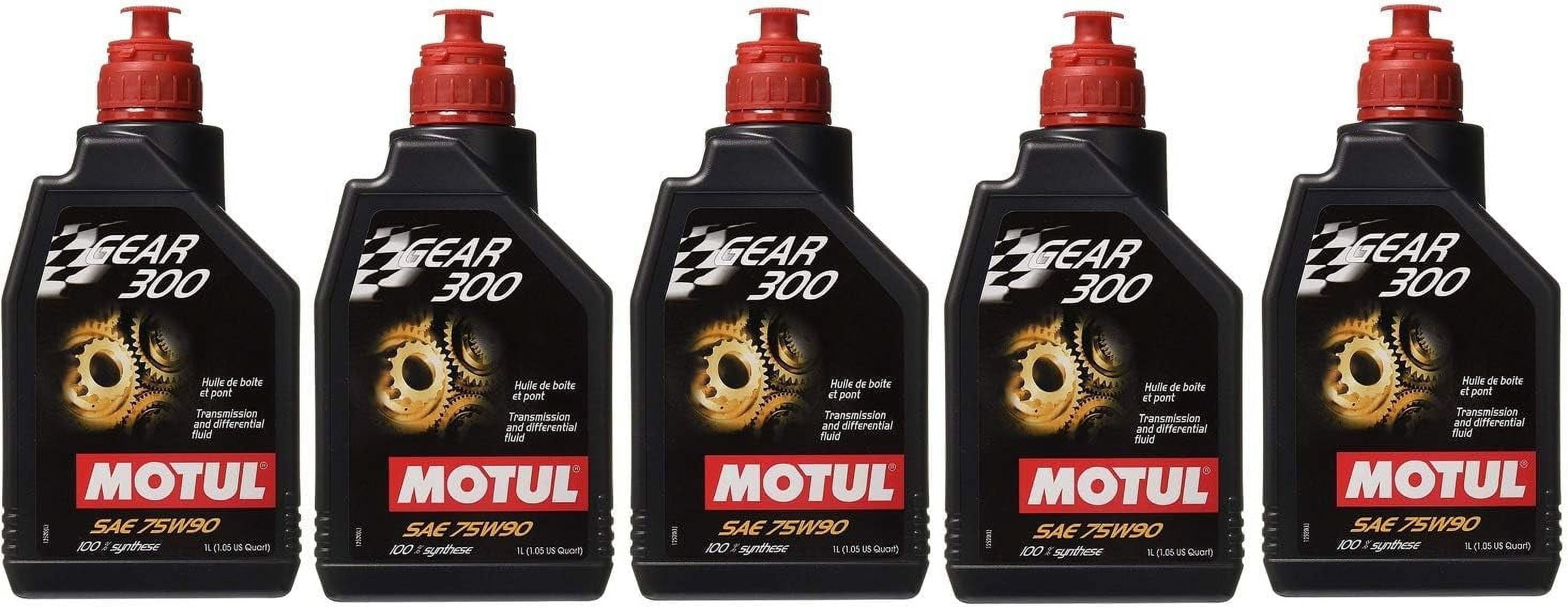 Motul 105777 Set of 5 Gear 300 75W-90 Transmission Fluid 1-Liter ...