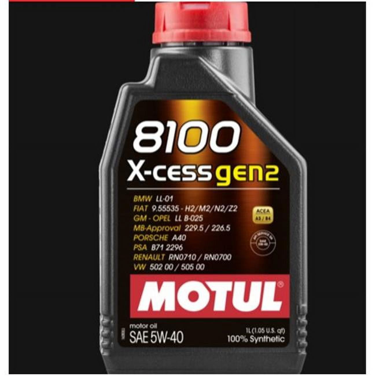Motul 20 Liter 8100 5W40 X-cess Gen 2 Synthetic Engine Oil - Walmart.com