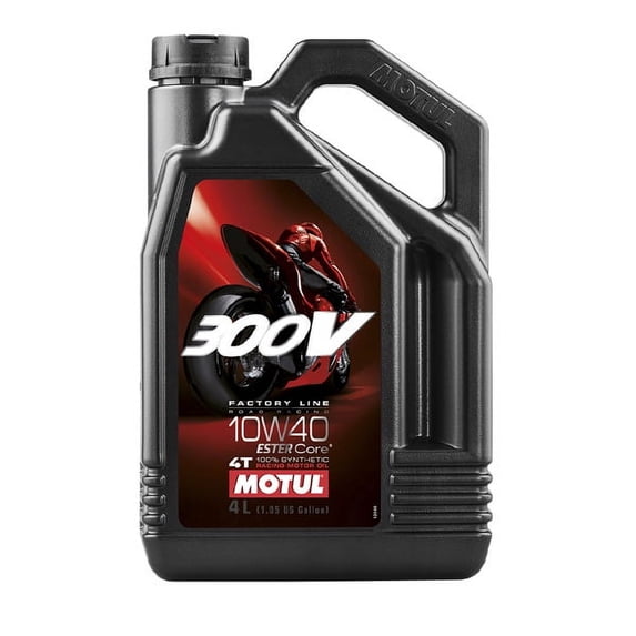 Motul 300V 4T Factory Line 10W 40 Synthetic Motorcycle Engine Oil 4 ...