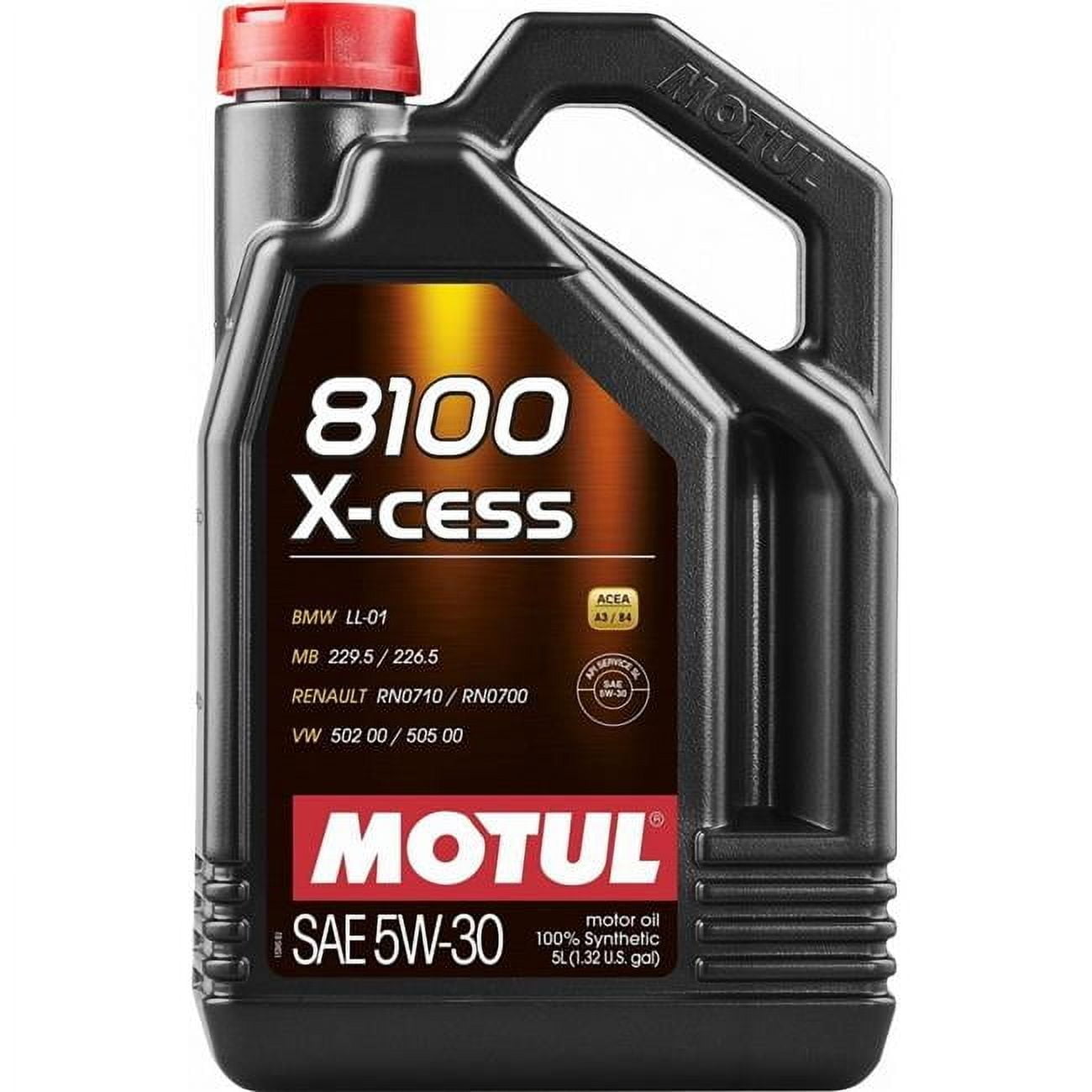 Motul 5L 8100 X-CESS 5W-30 Synthetic Motor Engine Oil, Suitable for All ...
