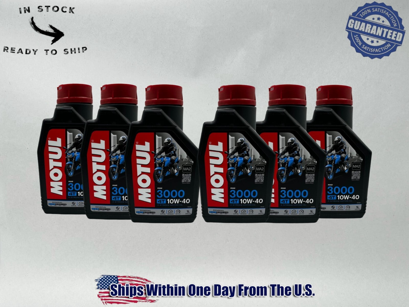 Motul Genuine OEM Motul 3000 4T 10w-40 Standard Motorcycle Oil MOT30 ...