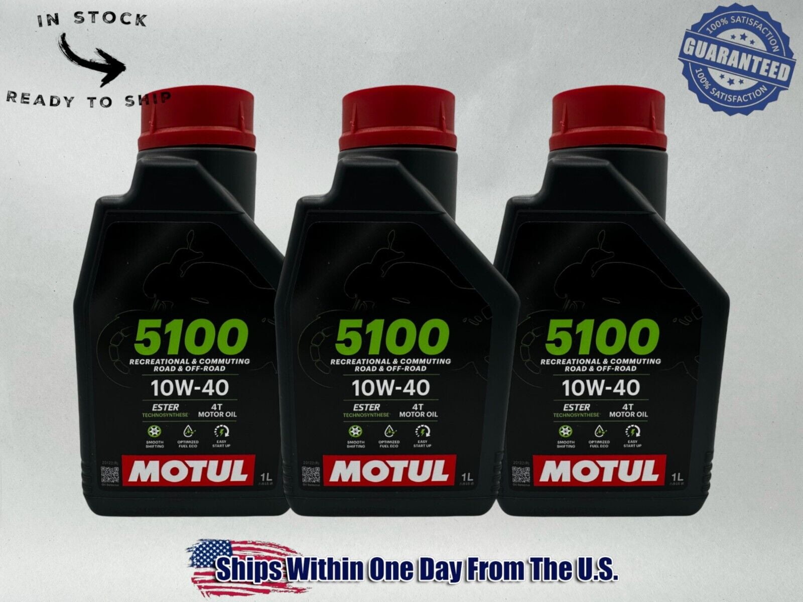 Motul Genuine OEM Motul 5100 4T 10w-40 Semi Synthetic Motorcycle Oil ...