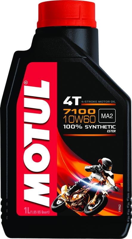 Motul 7100 4T Synthetic Ester Motor Oil, 10W60, 1L, API SL/SH/SG/SM/SN ...