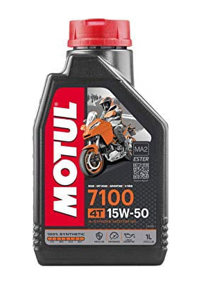 Motul Lubricants 104298 7100 4T Synthetic Ester Motor Oil - 15W50 - 1L ...