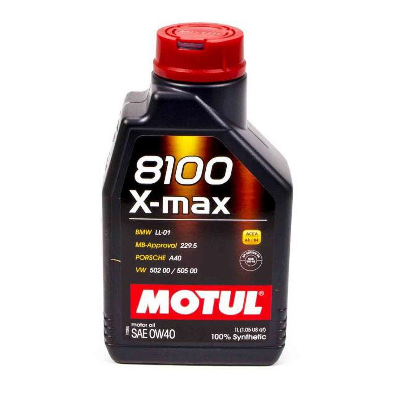 Motul USA 0W40 Synthetic 8100 X-Max Motor Oil - 1 Liter - Walmart.com